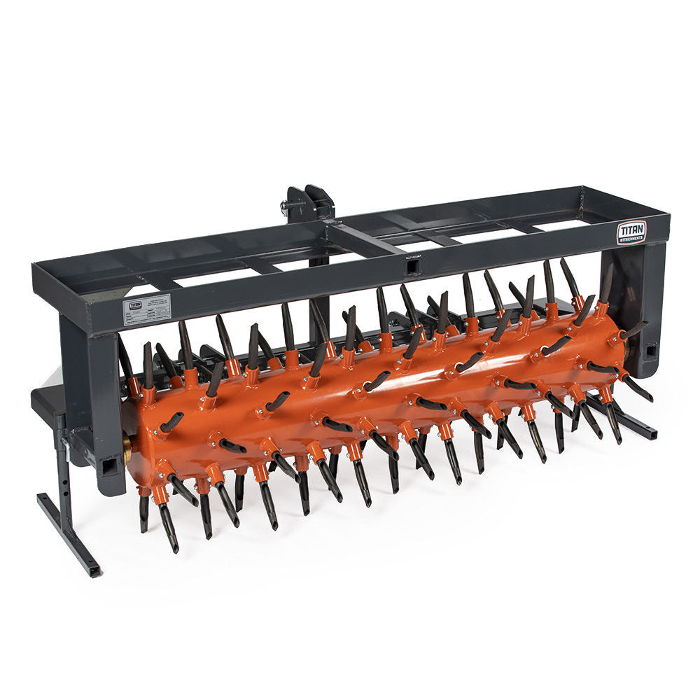 Scratch and Dent, 62" Drum Plug Aerator | Titan Attachments
