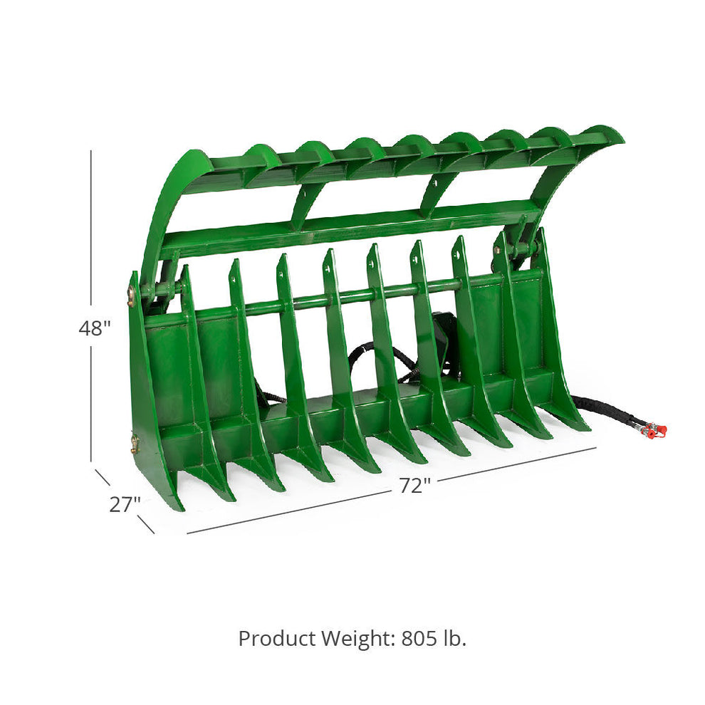 Clamshell Root Grapple Rake Fits John Deere Global Euro Loaders - Twin ...