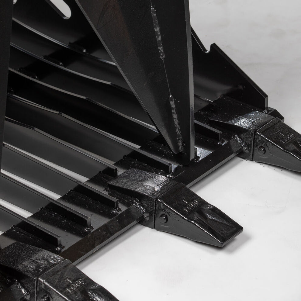 Mini Skid Steer 3.5 FT Skeleton Rock Grapple Rake with Bolt-On Teeth ...