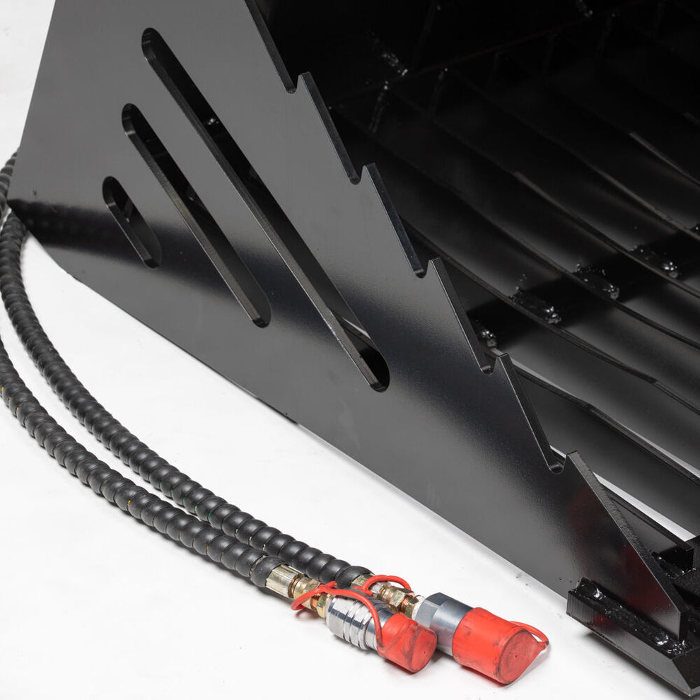 Mini Skid Steer 3.5 FT Skeleton Rock Grapple Rake with Bolt-On Teeth ...