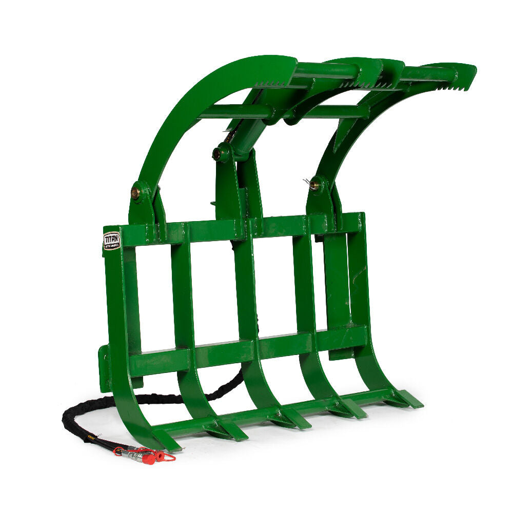 Economy Series 48" Single Cylinder Root Grapple Rake Fits John Deere ...
