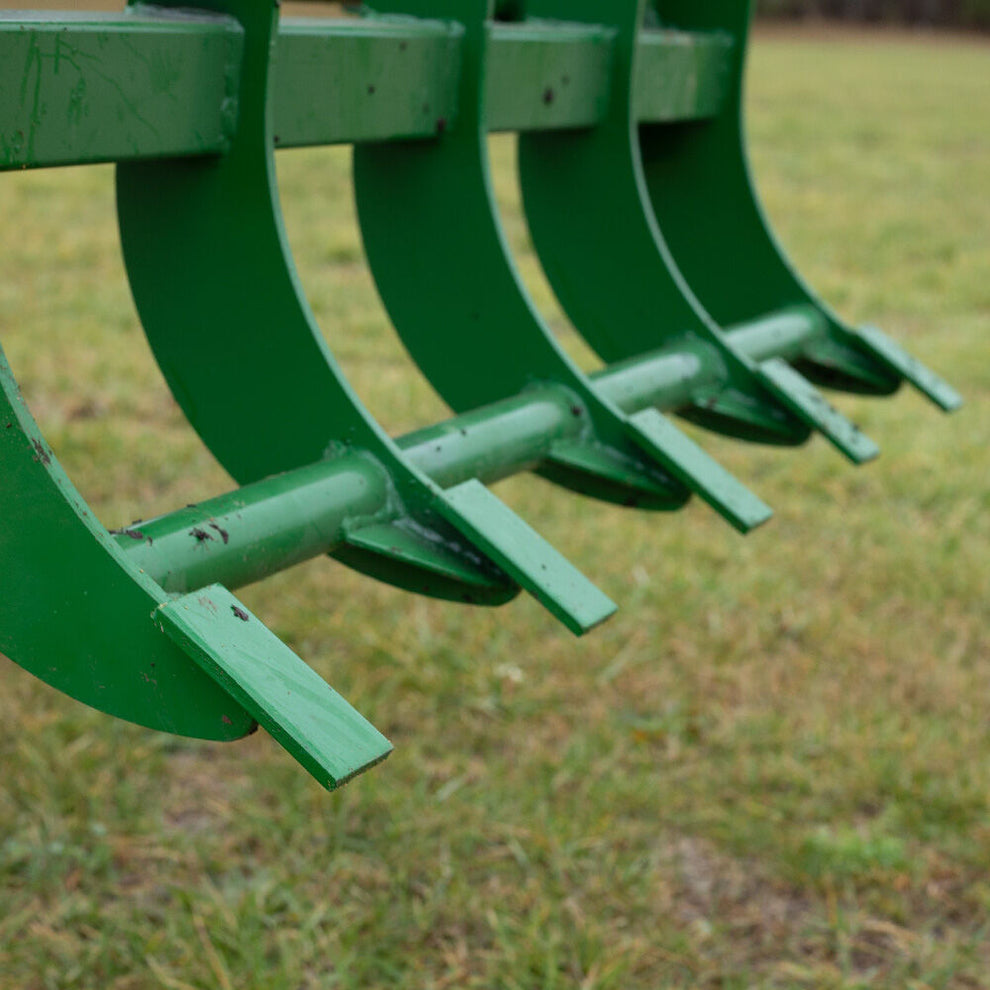 Economy Series 48" Single Cylinder Root Grapple Rake Fits John Deere ...