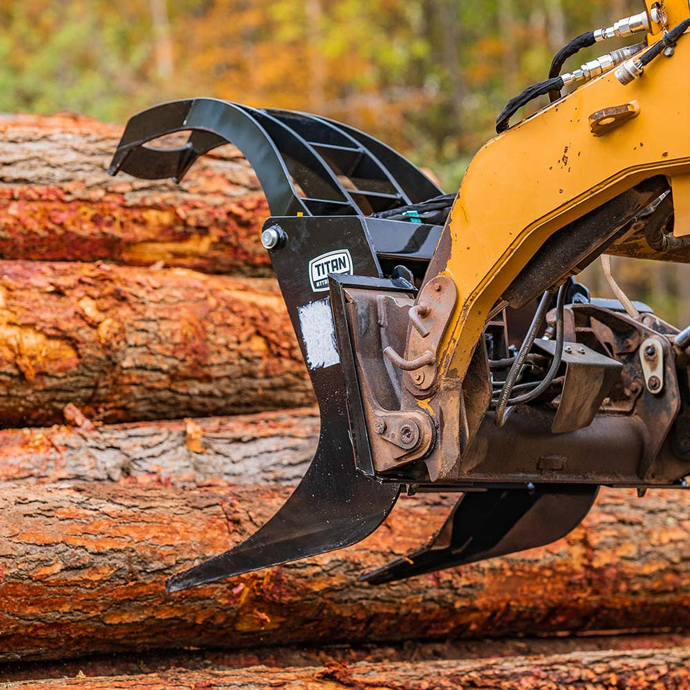 29" Wide Log Grapple Attachment | Titan Attachments