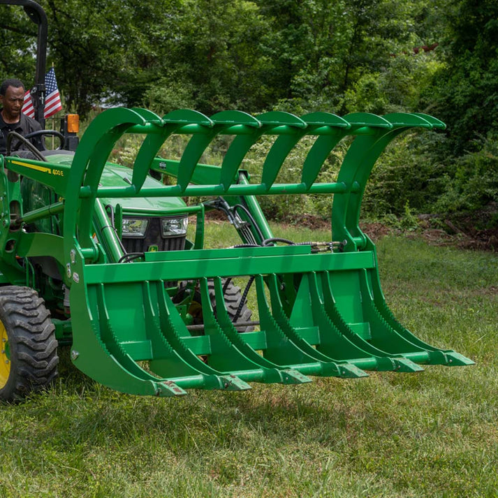 HD Root Grapple Rake Attachment Fits John Deere Hook and Pin Connection ...