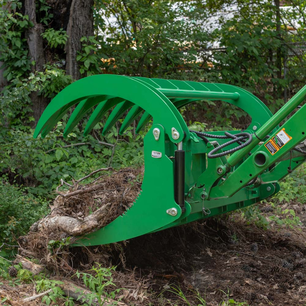 HD Root Grapple Rake Attachment Fits John Deere Hook and Pin Connection ...