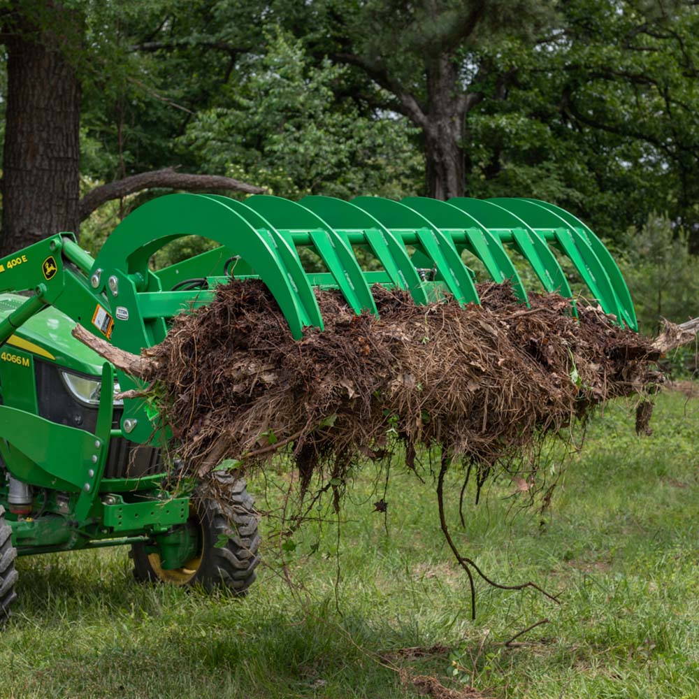 HD Root Grapple Rake Attachment Fits John Deere Hook and Pin Connection ...