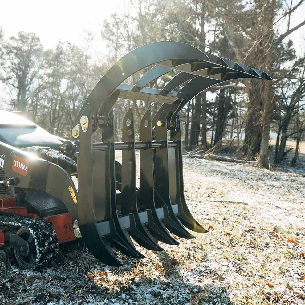 34" Mini Skid Steer Grapple Rake Attachment | Titan Attachments