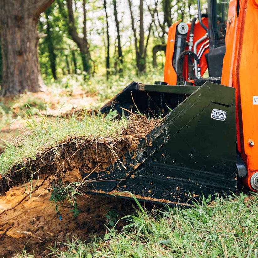 Skid Steer Dirt Bucket - 3/16" Thick Steel | Titan Attachments