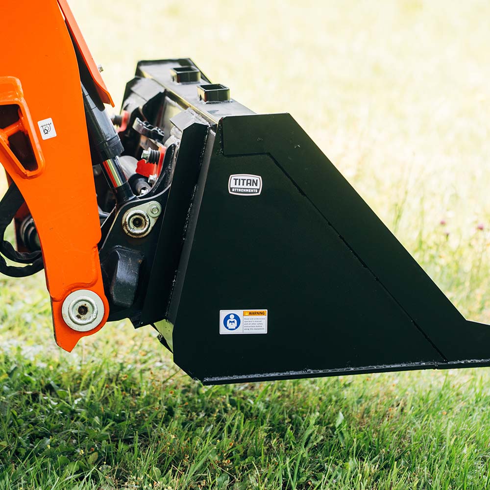 Skid Steer Dirt Bucket - 3/16" Thick Steel | Titan Attachments