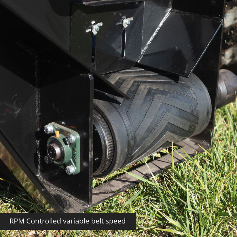 72" Side Discharge Bucket - Sand Mulch Sawdust Spreader | Titan Attachments