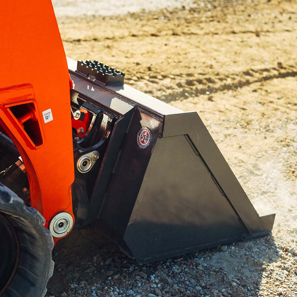Skid Steer Dirt Bucket - Made in the USA - Low Profile Bucket ...