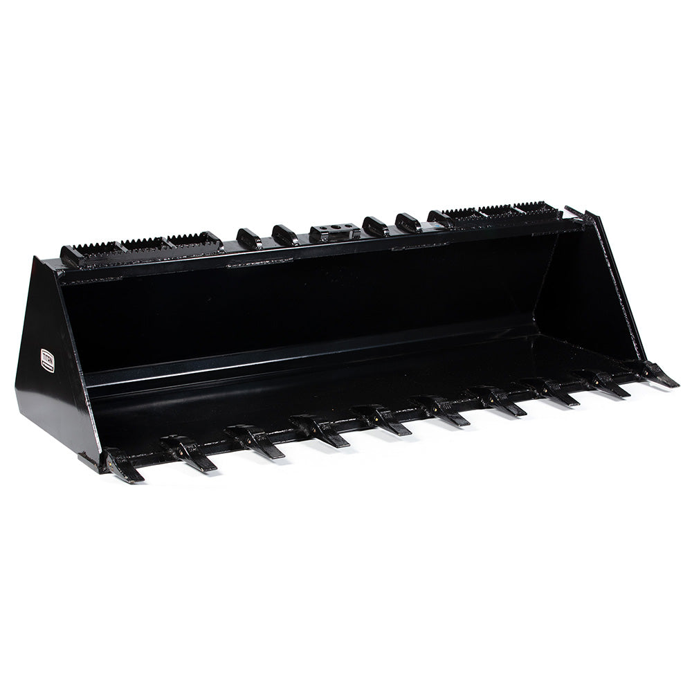 HD Skid Steer Dirt Bucket with Bolt-On Teeth, Universal Quick Tach ...
