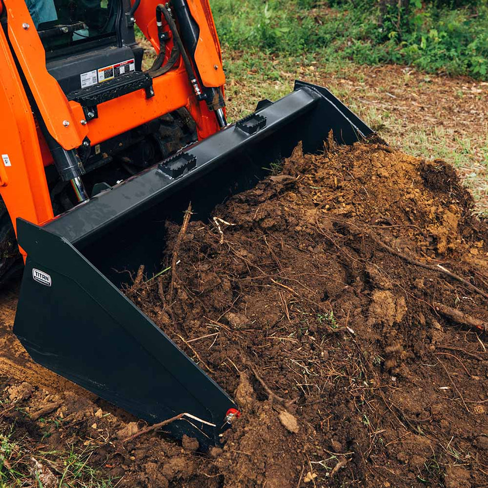 Grade 50 Pro Series Low Profile Dirt Bucket | Titan Attachments