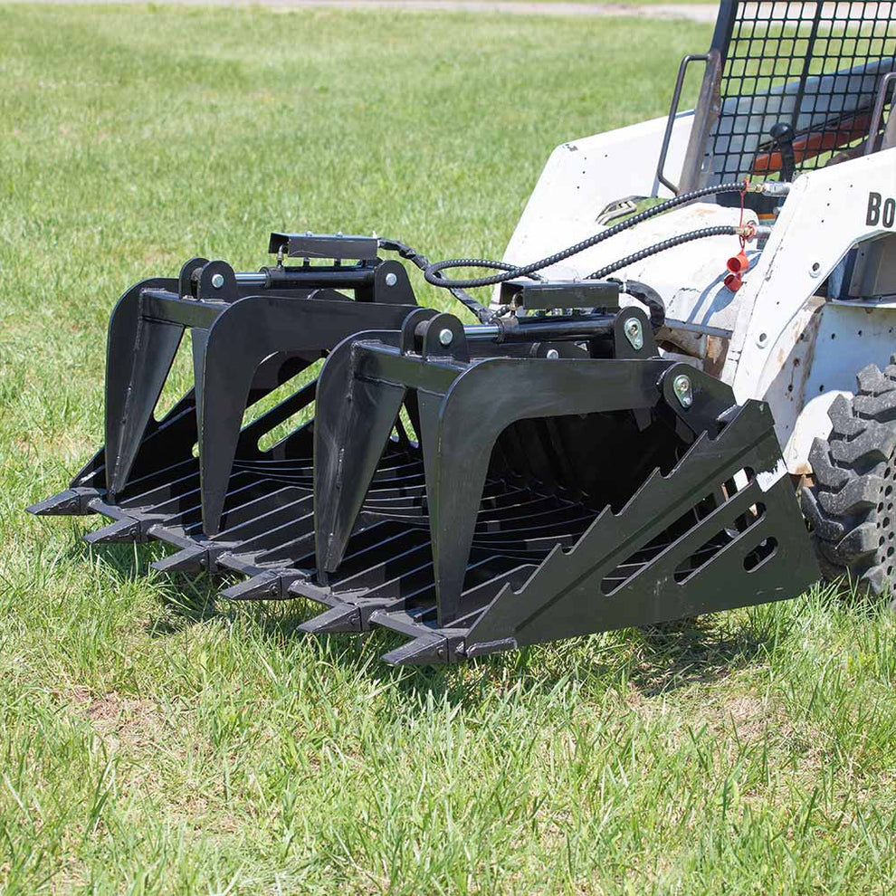 Skeleton Rock Bucket Grapple Rake with Teeth | Titan Attachments