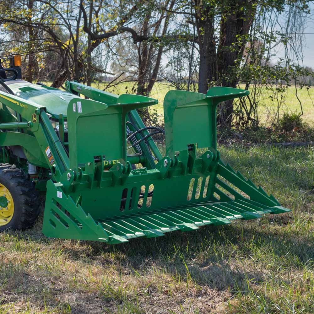 72" Grade 50 Fine Grade Skeleton Rock Grapple Bucket Fits John Deere ...