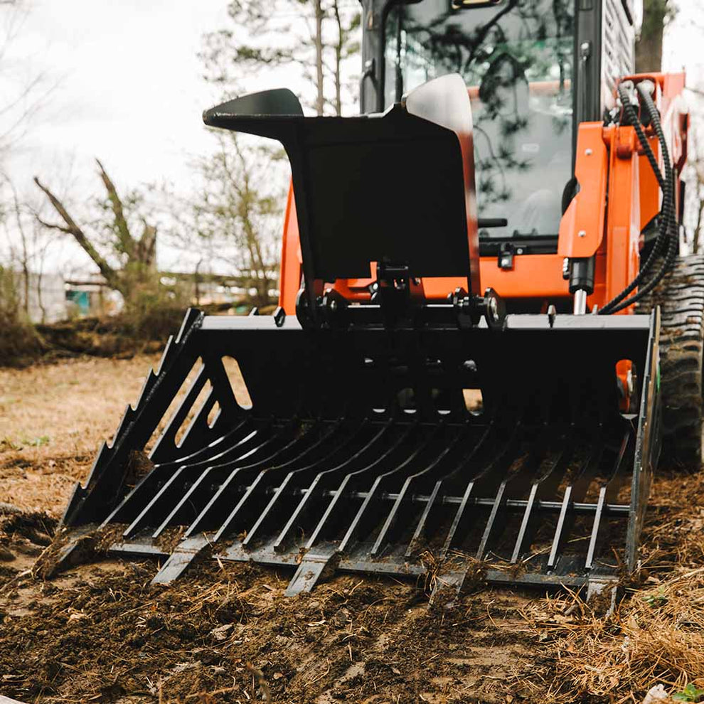 Fine Grade Skeleton Rock Grapple Rake | Titan Attachments