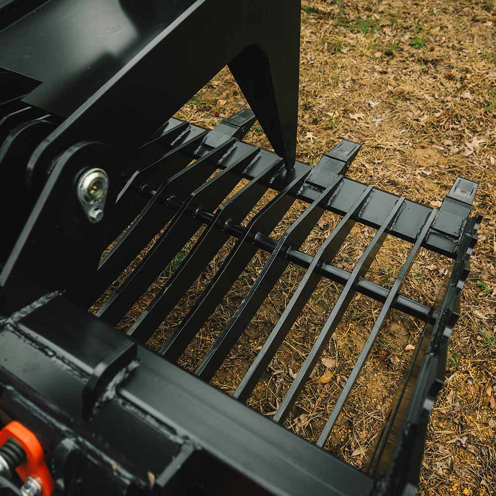Scratch and Dent, 60" Fine Grade Skeleton Rock Grapple Rake | Titan ...