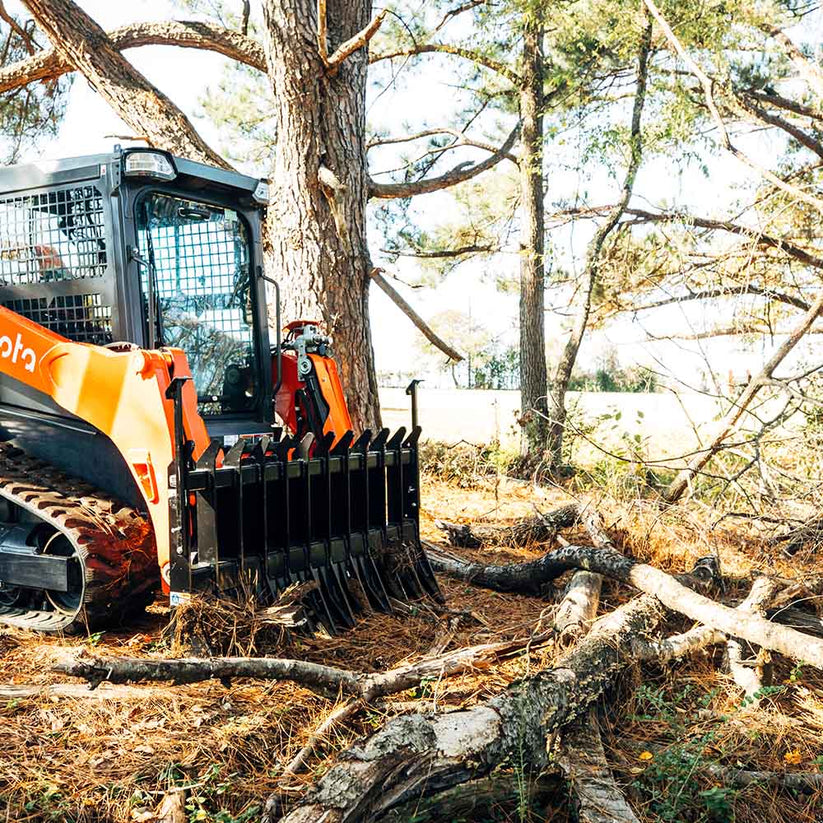 Standard Series Skid Steer Root Debris Rake | Titan Attachments