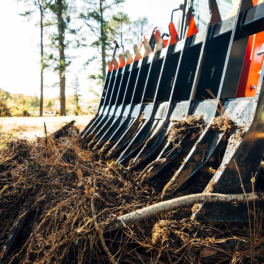 Standard Series Skid Steer Root Debris Rake | Titan Attachments