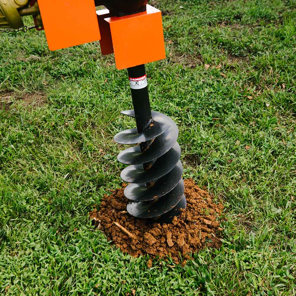 Small tractor post hole digger store