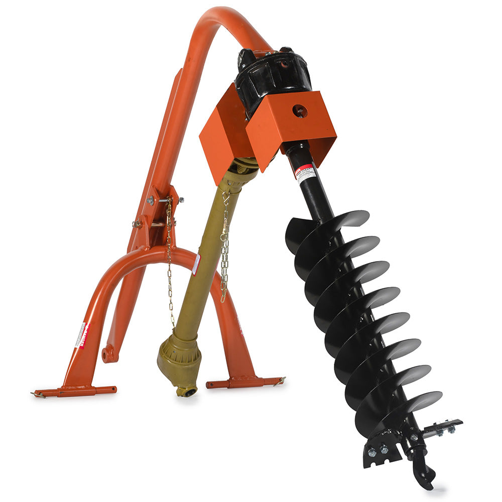 30 HP 3 Point Post Hole Digger Attachment PTO Powdered Compact Tractor Digger Attachment for Fence Posts Deck and Building Frames Plant Trees and Shrubs Auger Sold Separate Titan Attachments