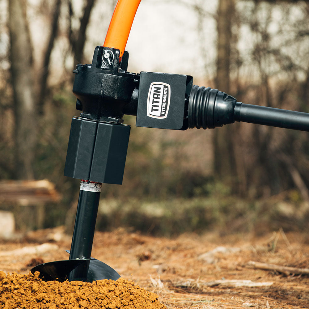 Pro Series 3 Point Post Hole Digger with Hydraulic Ram | Titan Attachments