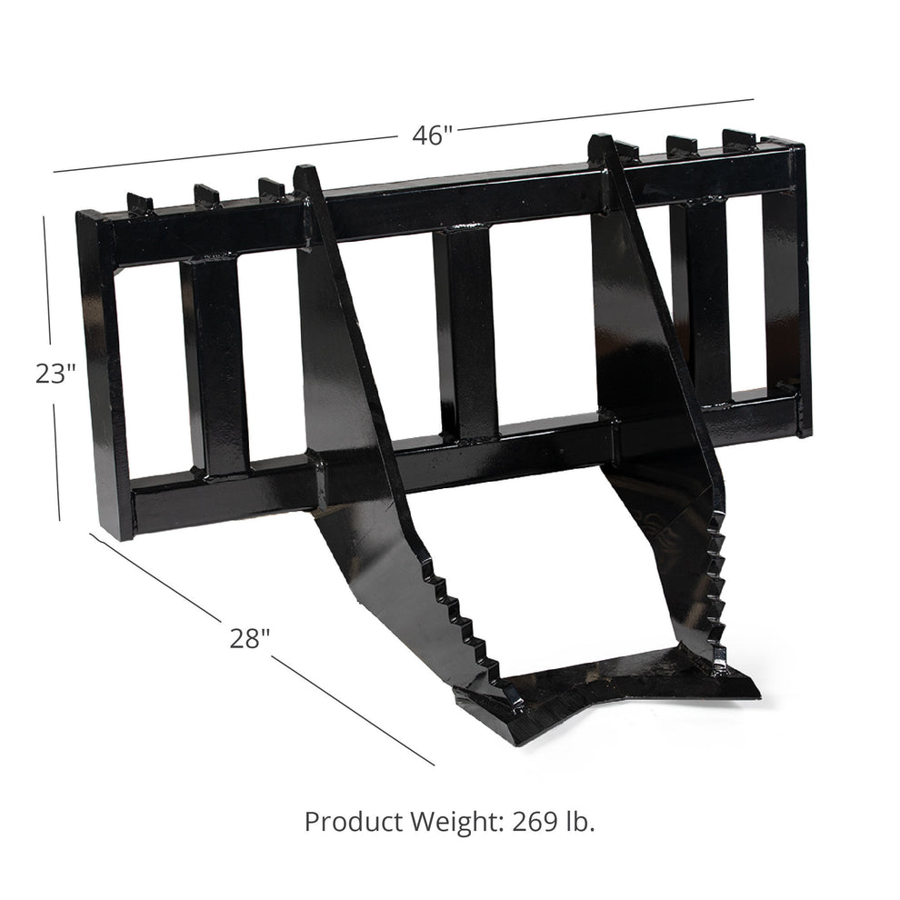 Heavy-Duty Tree and Bush Grubber - Universal Skid Steer Quick Tach ...