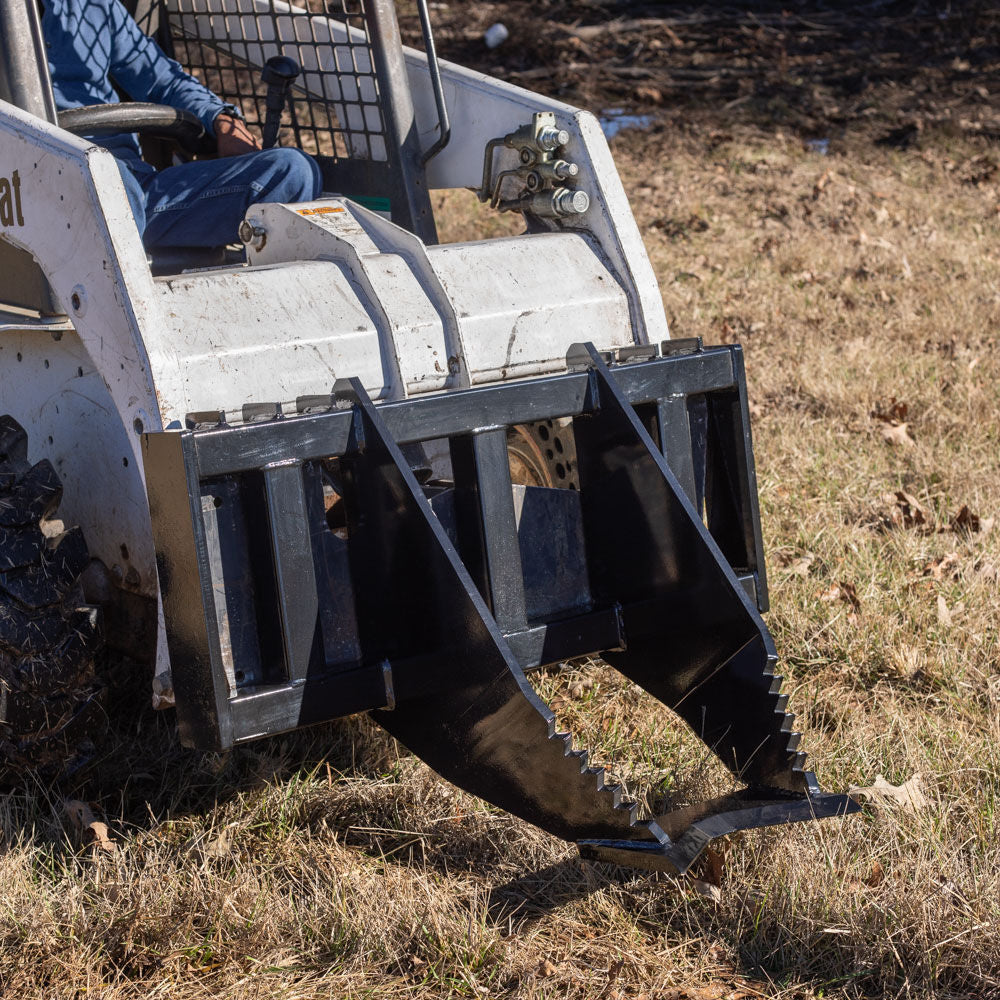 Heavy-Duty Tree and Bush Grubber - Universal Skid Steer Quick Tach ...
