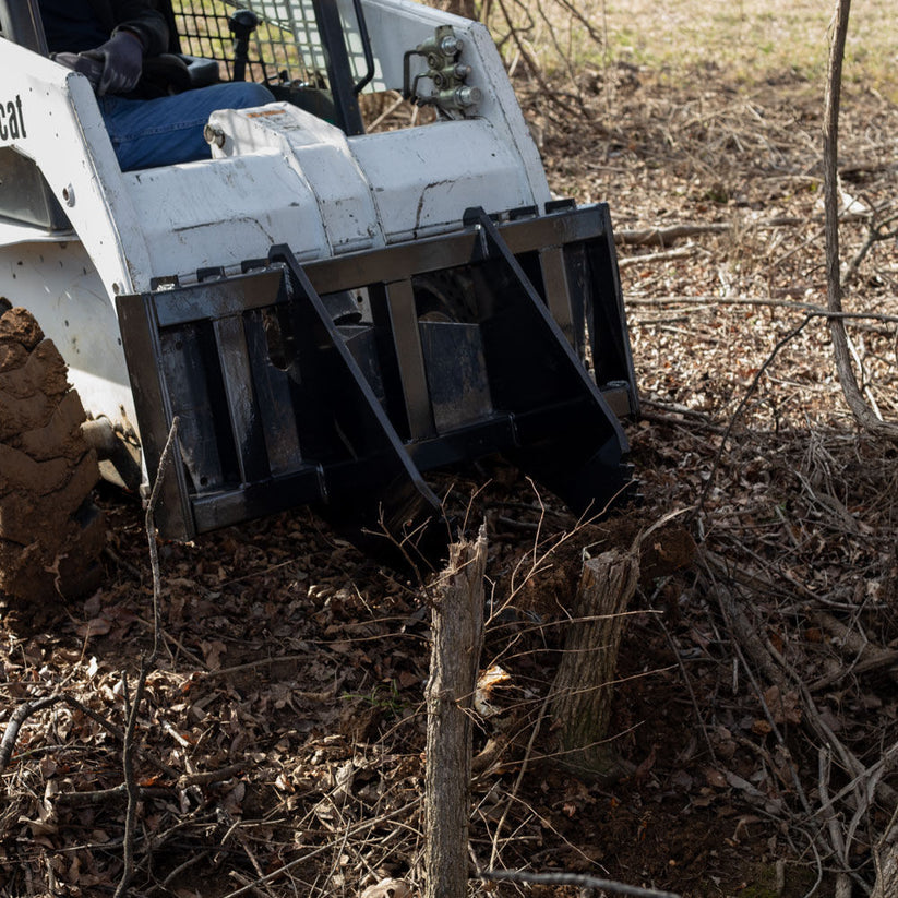 Heavy-Duty Tree and Bush Grubber - Universal Skid Steer Quick Tach ...