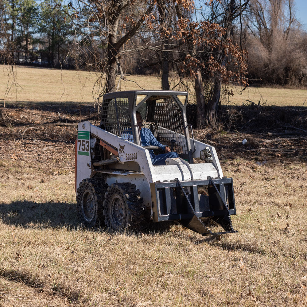 Heavy-Duty Tree and Bush Grubber - Universal Skid Steer Quick Tach ...