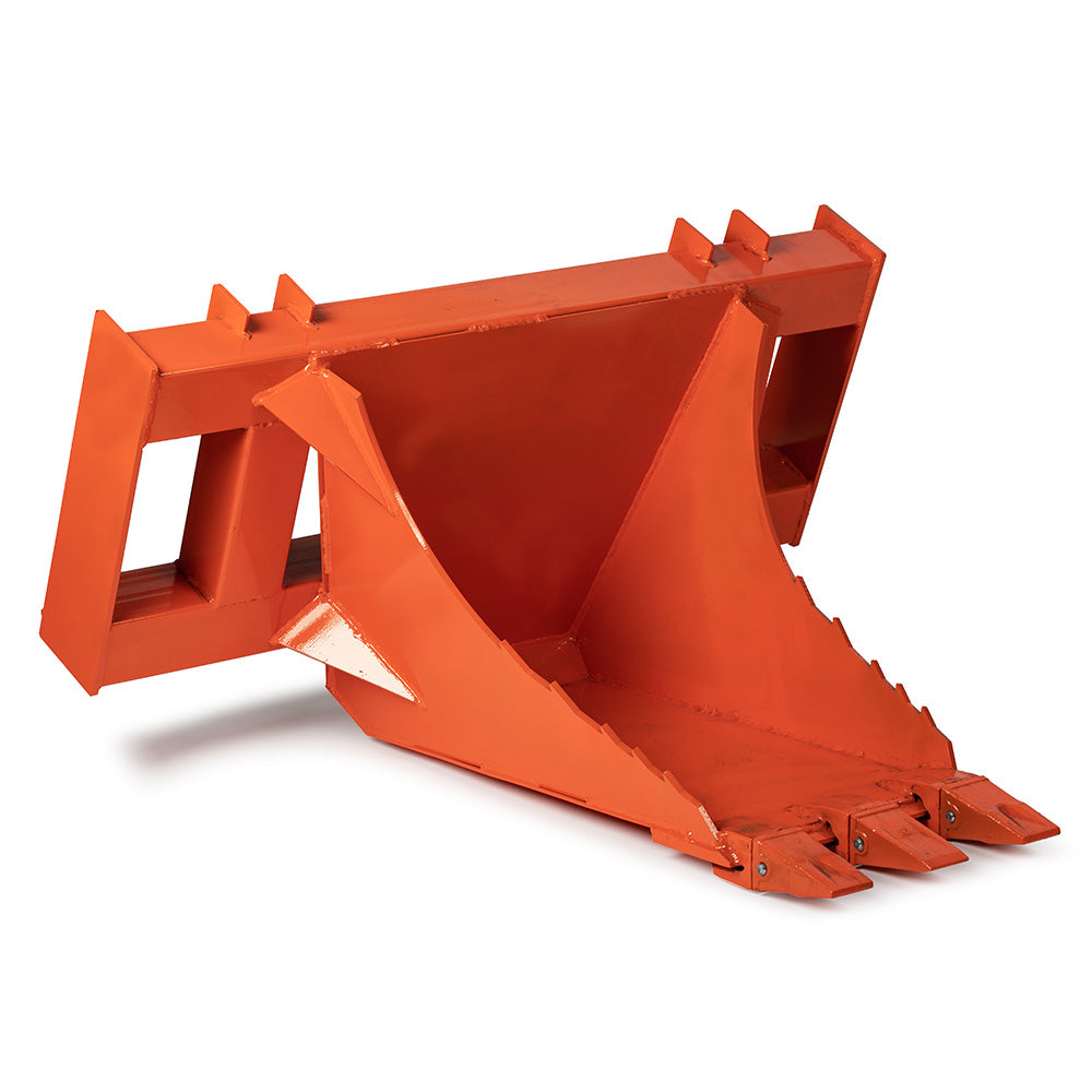 Scratch and Dent, USA Made Orange Extreme Stump Bucket | Titan Attachments