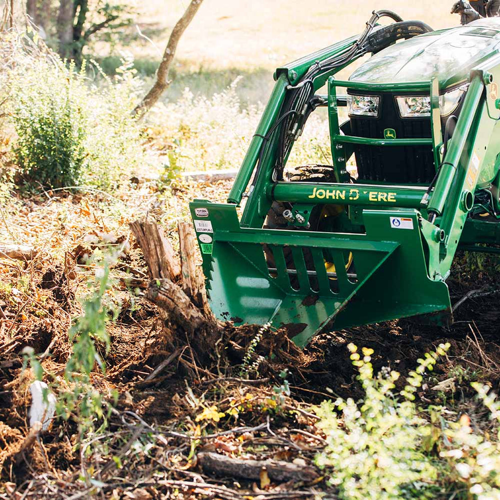 Economy Series Stump Bucket, Fits John Deere Tractors | Titan Attachments