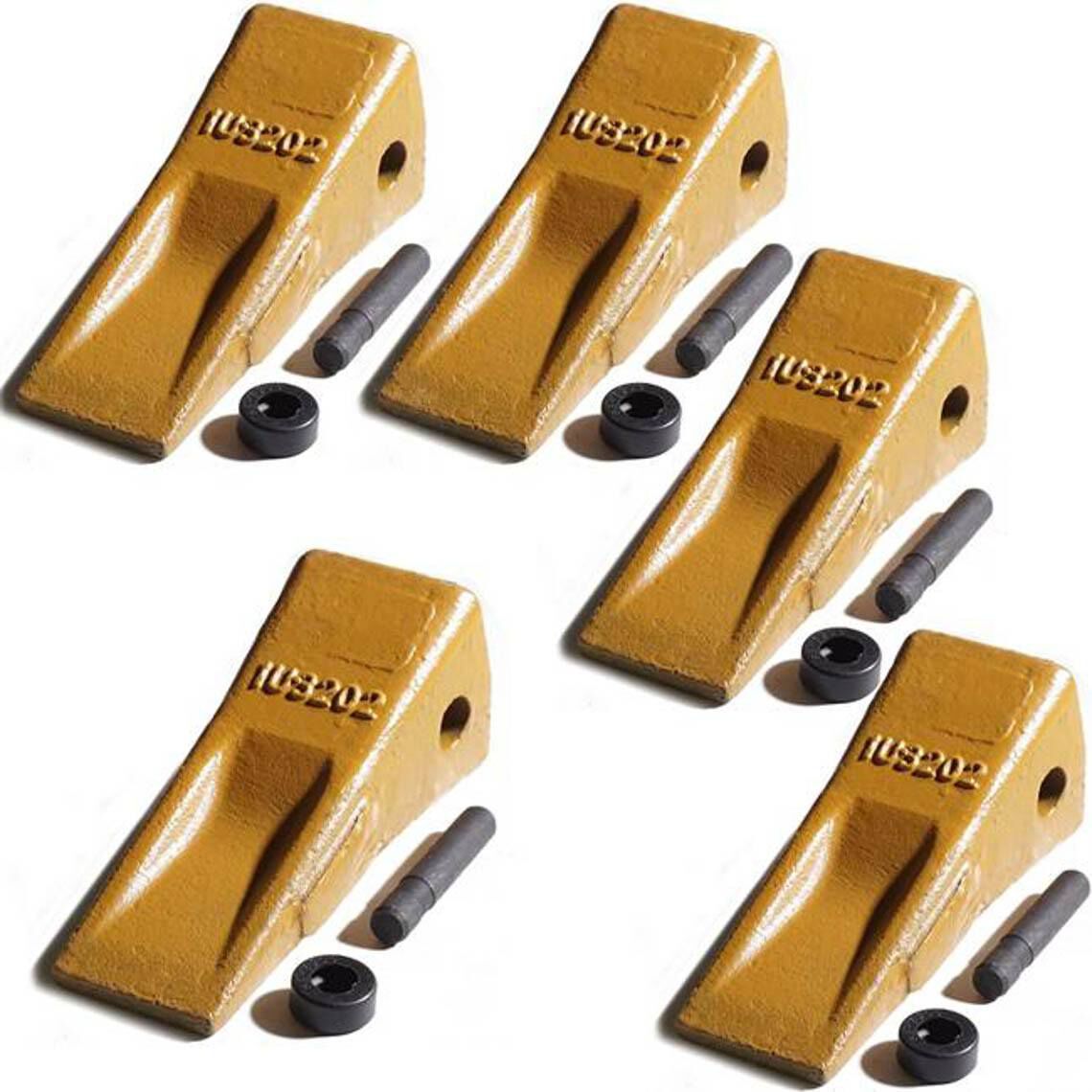 Set of 5 - 1U3202 Bucket Teeth Side Pin 8E6208 Retainer CAT J200 Digger ...