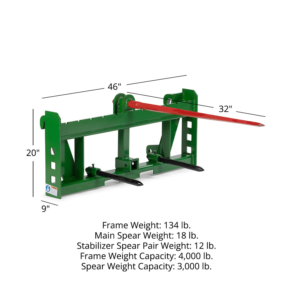 Economy Series Global Euro Hay Frame Attachment - Optional Hay Bale ...