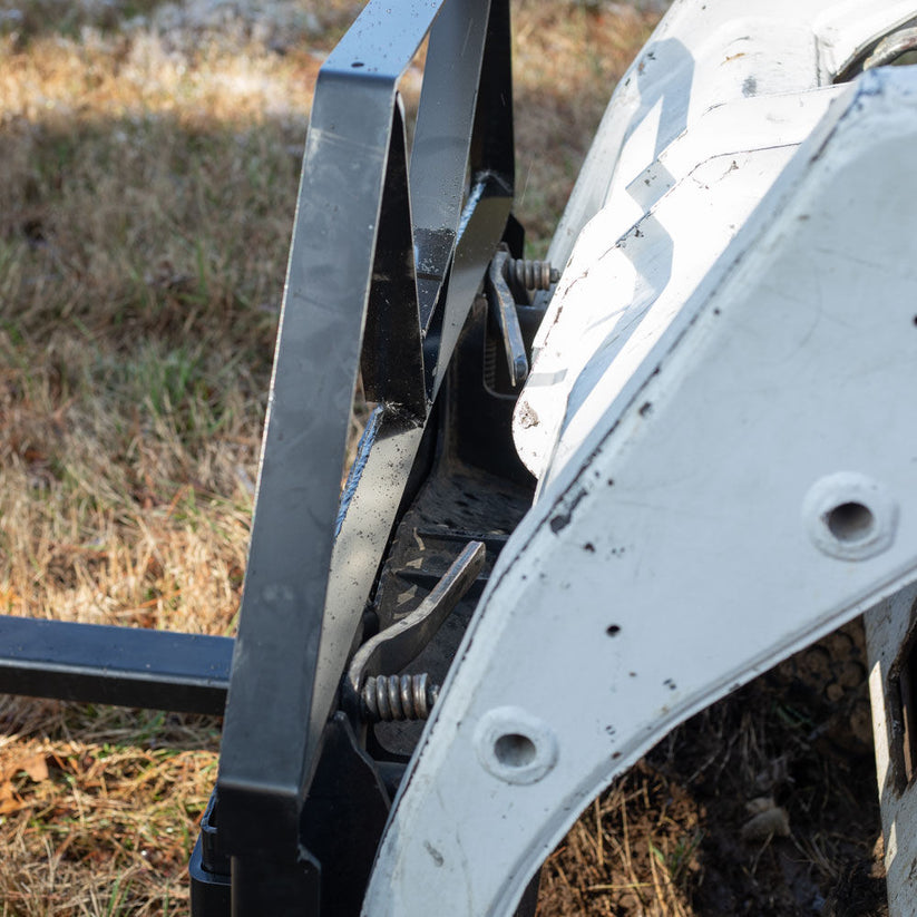 Pin-On Pallet Fork Frame Attachment - 46" Hefty Fork Blades with Hitch ...