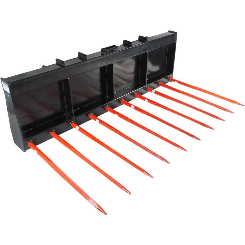 72" Manure Tine Bucket Attachment, (10) C1 Hay Spears | Titan Attachments