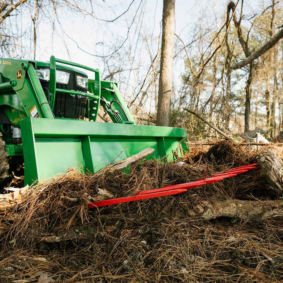 72" Manure Tine Bucket Attachment, (10) C1 Hay Spears - Fits Hook and ...