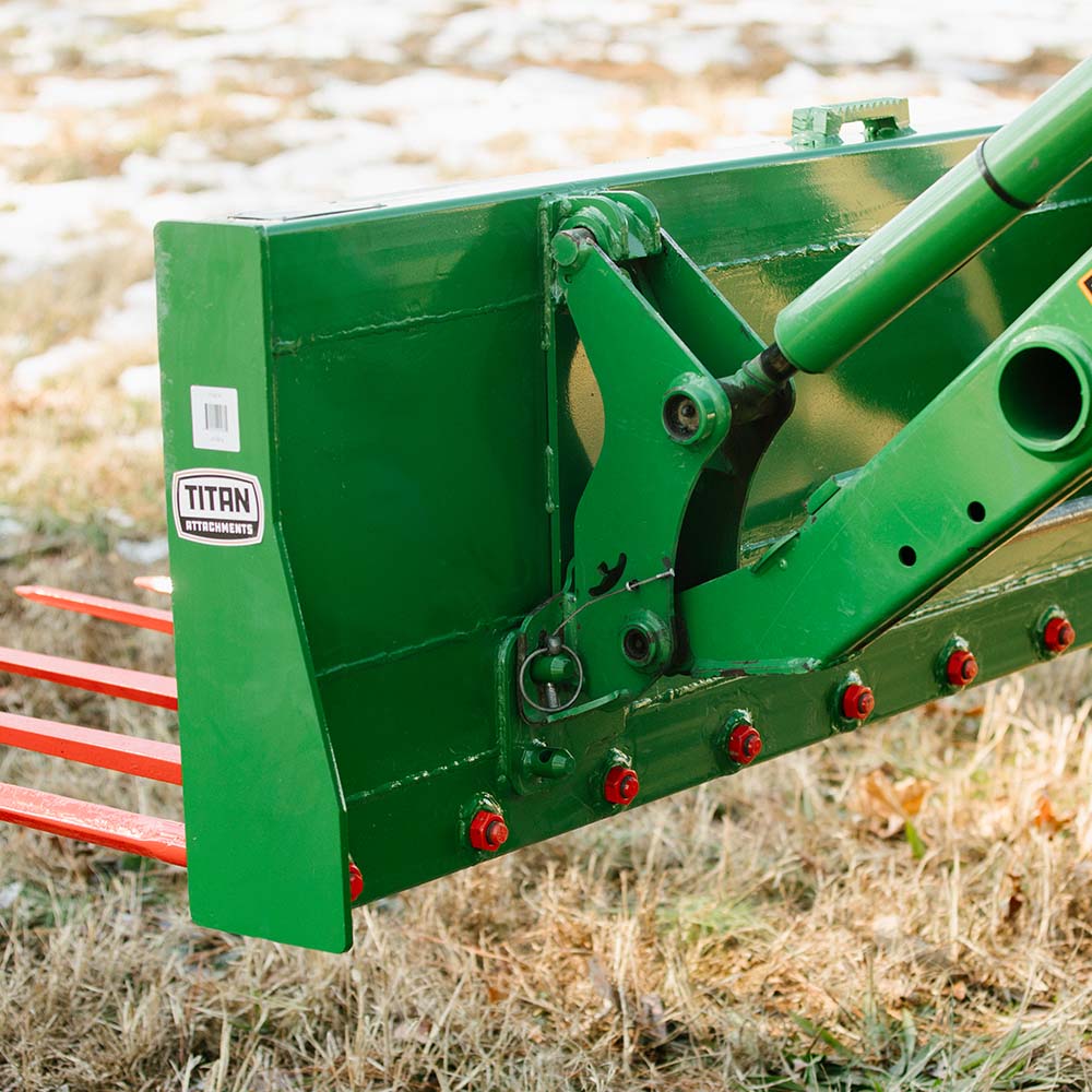 72" Manure Tine Bucket Attachment, Fits John Deere Hook and Pin | Titan ...