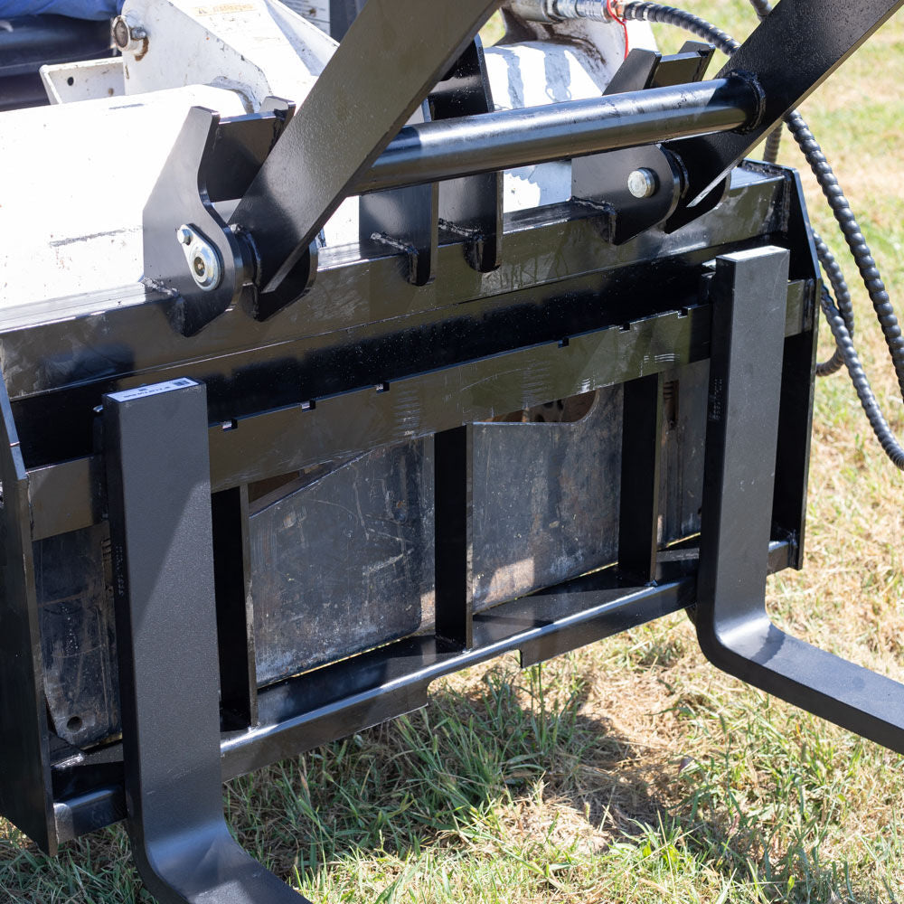 Hydraulic Skid Steer Pallet Fork Grapple Attachment V2 - 1/2" Thick ...