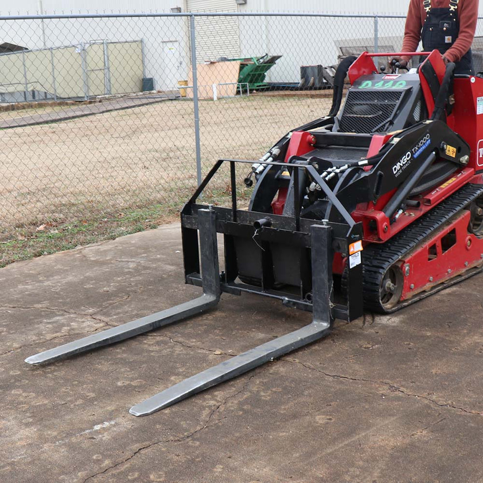 Mini Skid Steer Pallet Fork Frame Attachment | Titan Attachments