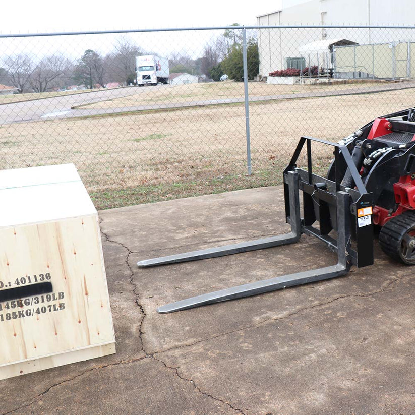 Mini Skid Steer Pallet Fork Frame Attachment | Titan Attachments