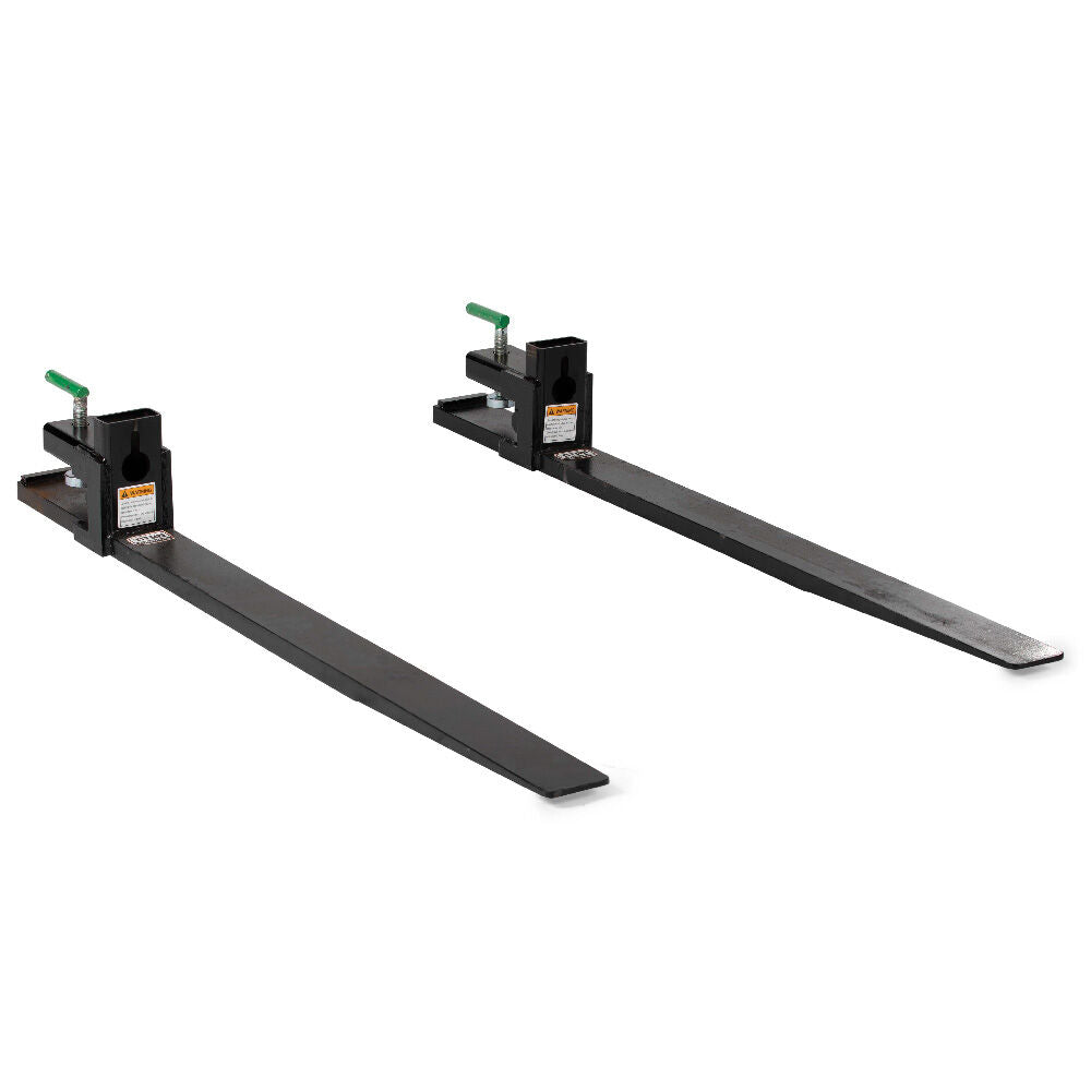 Heavy-Duty 60" Clamp-on Pallet Forks - 47" x 4" Fork Length - Optional ...