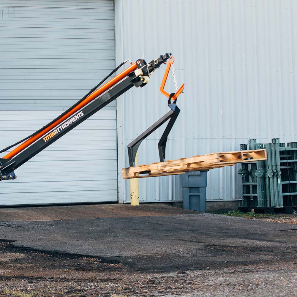 32" Steel Tele-boom Pallet Carrier - 2in x 2in Fork Tubing - Rated 1000 ...