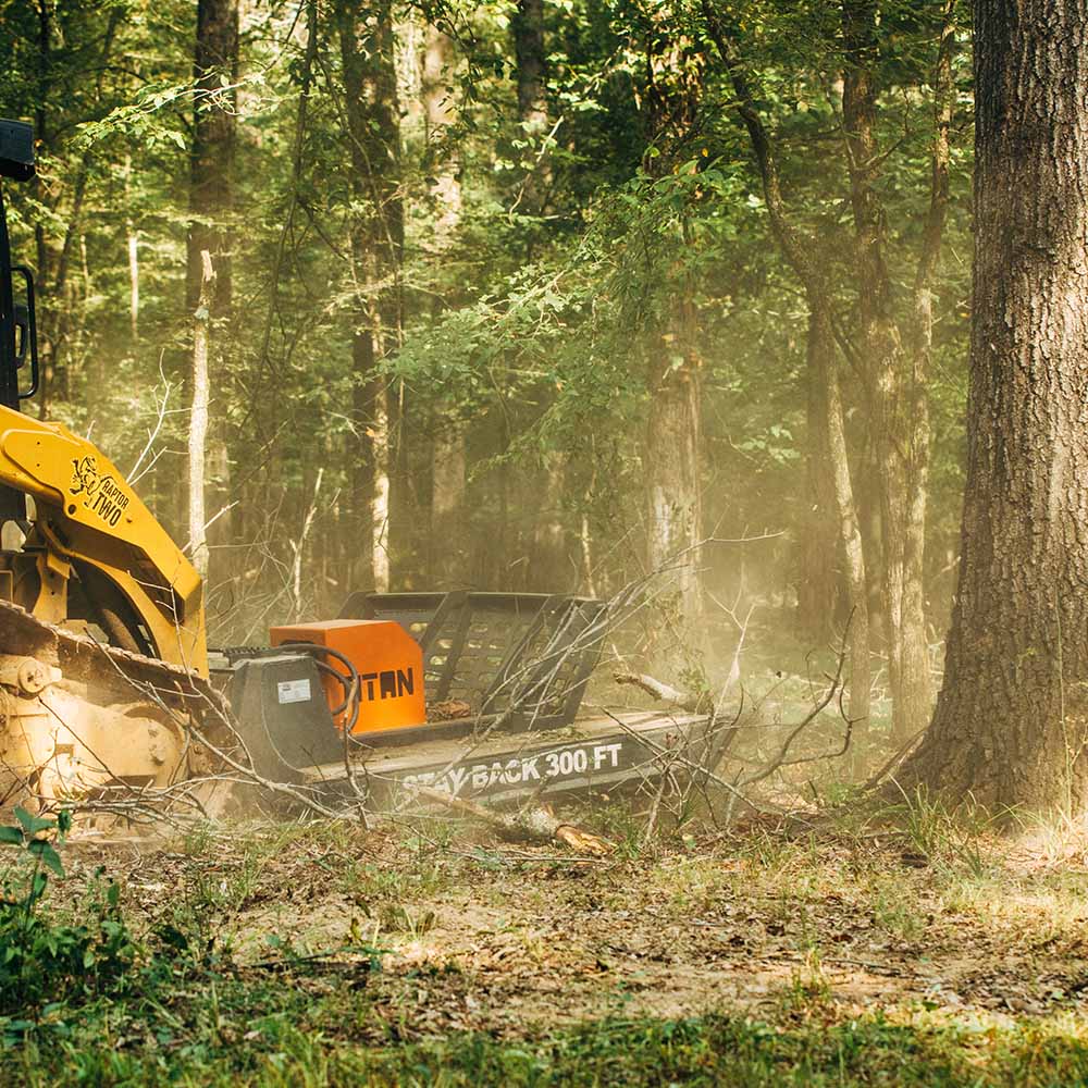 Pro Series Skid Steer Radial Piston Brush Cutter | Titan Attachments