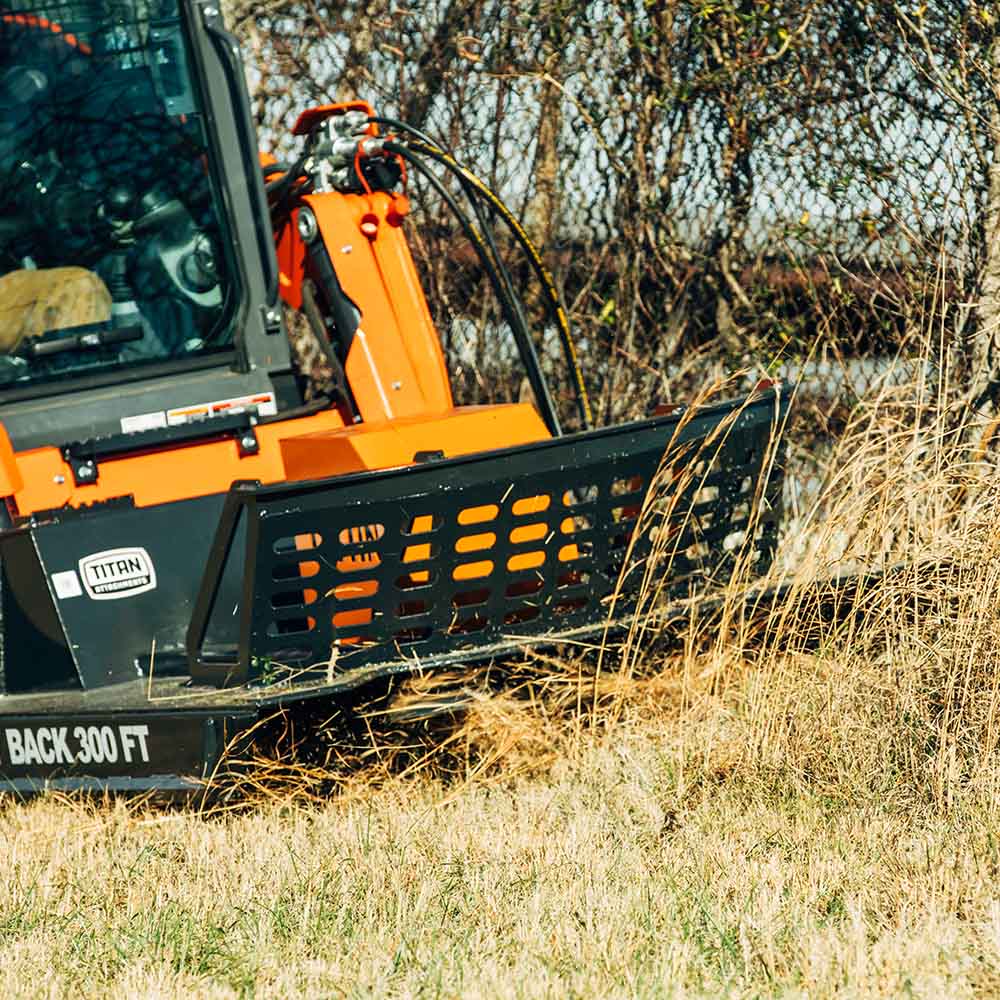 Pro Series Skid Steer Radial Piston Brush Cutter | Titan Attachments