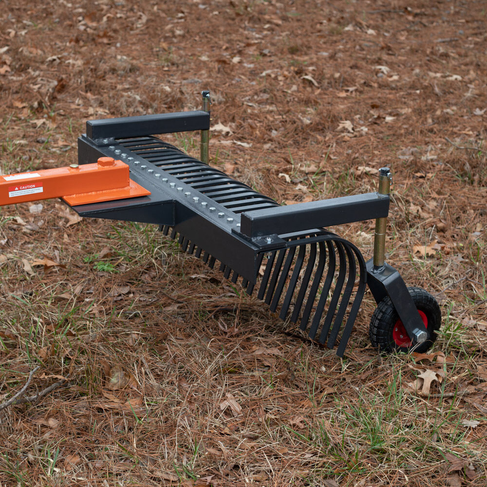 3 Point Landscape Rake for Compact Tractors - Optional Bolt-On Wheels ...