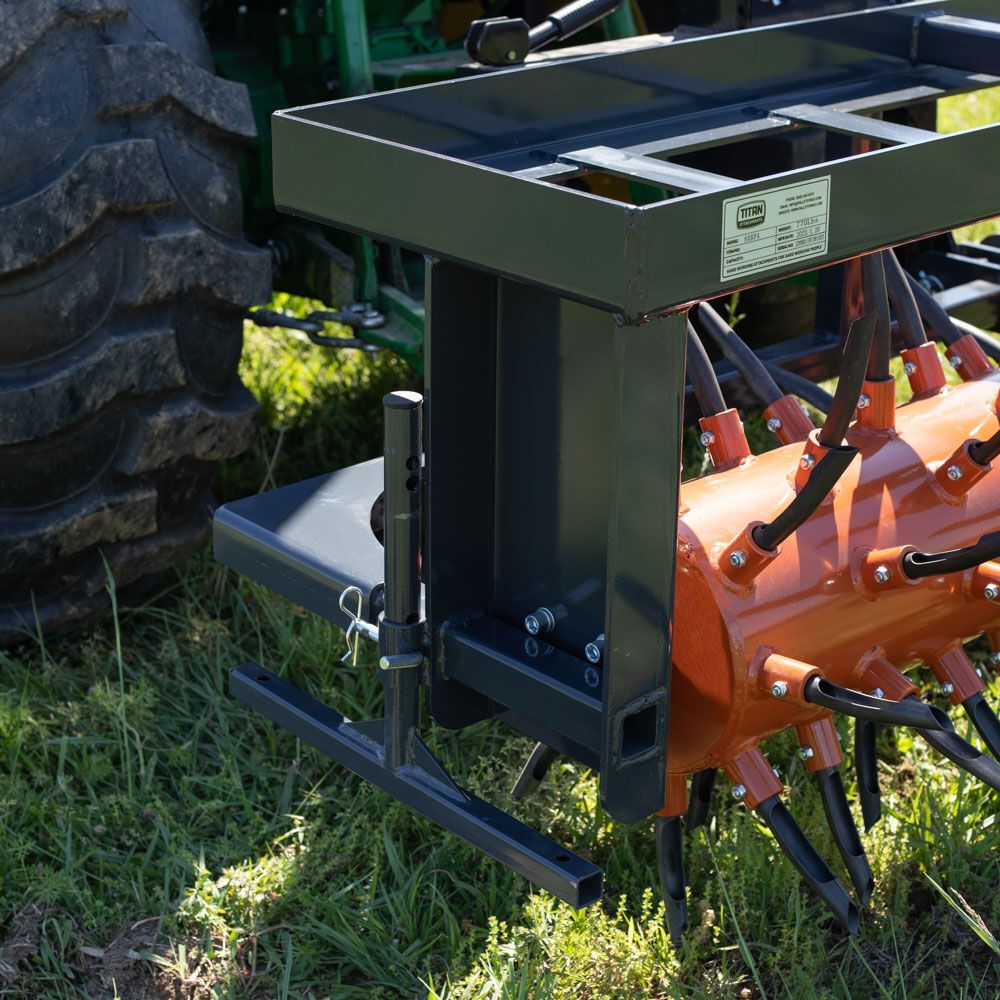 3 Point Drum Filled Plug Aerator Fits Cat 1 And 2 Tractors | Titan ...