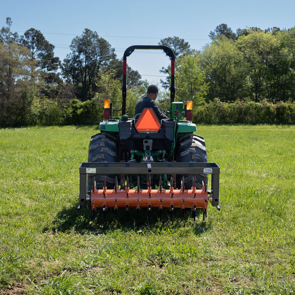 3 Point Drum Filled Plug Aerator Fits Cat 1 And 2 Tractors | Titan ...