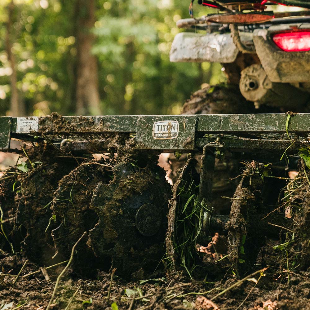 4 FT ATV Notched Disc Harrow | Titan Attachments