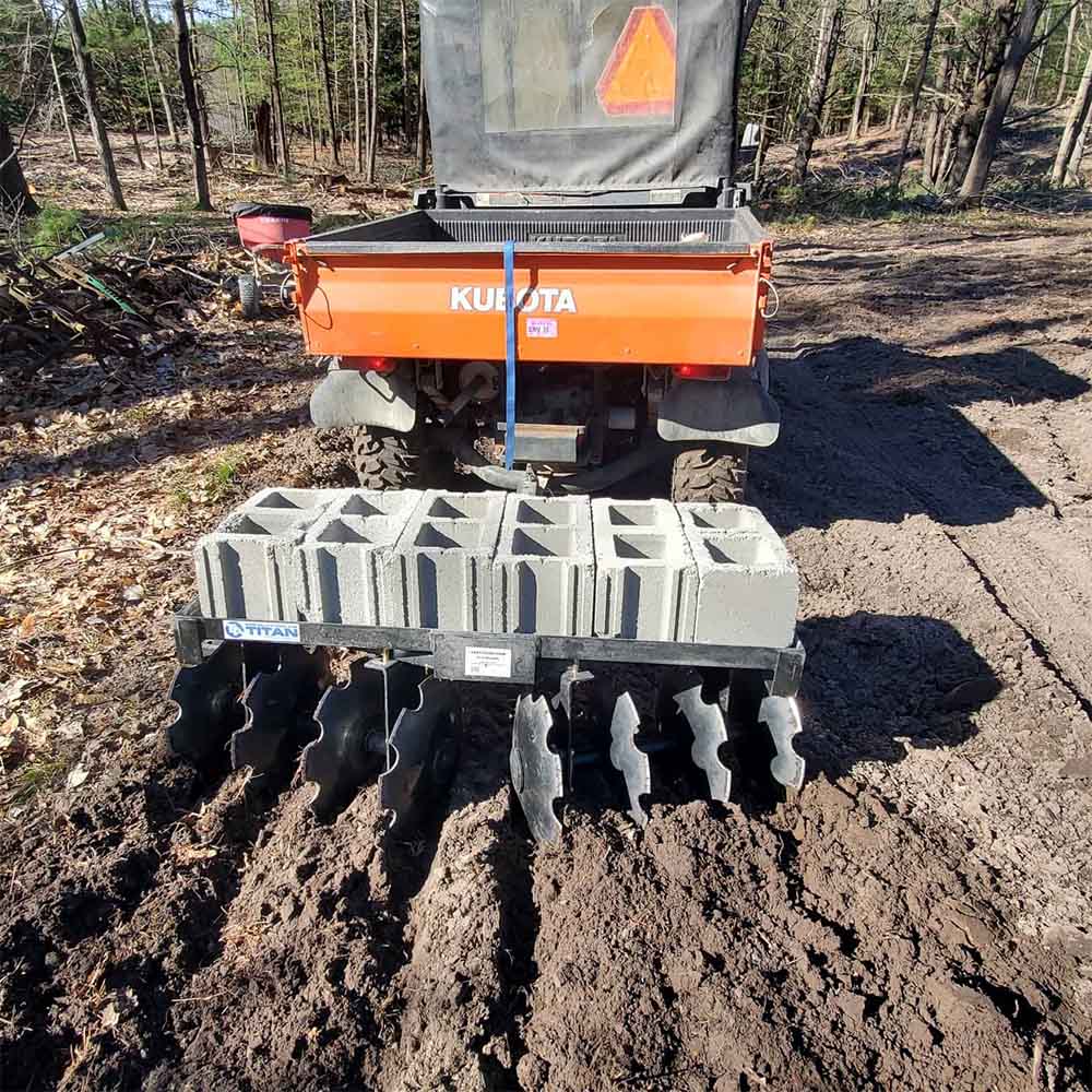 4 FT ATV Notched Disc Harrow | Titan Attachments